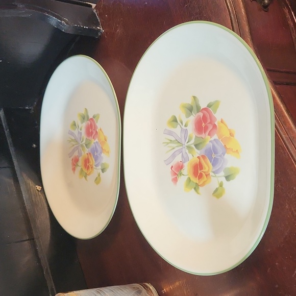 Corelle | Dining | 2 Corelle Dinnerware Summer Blush Platters Plates ...